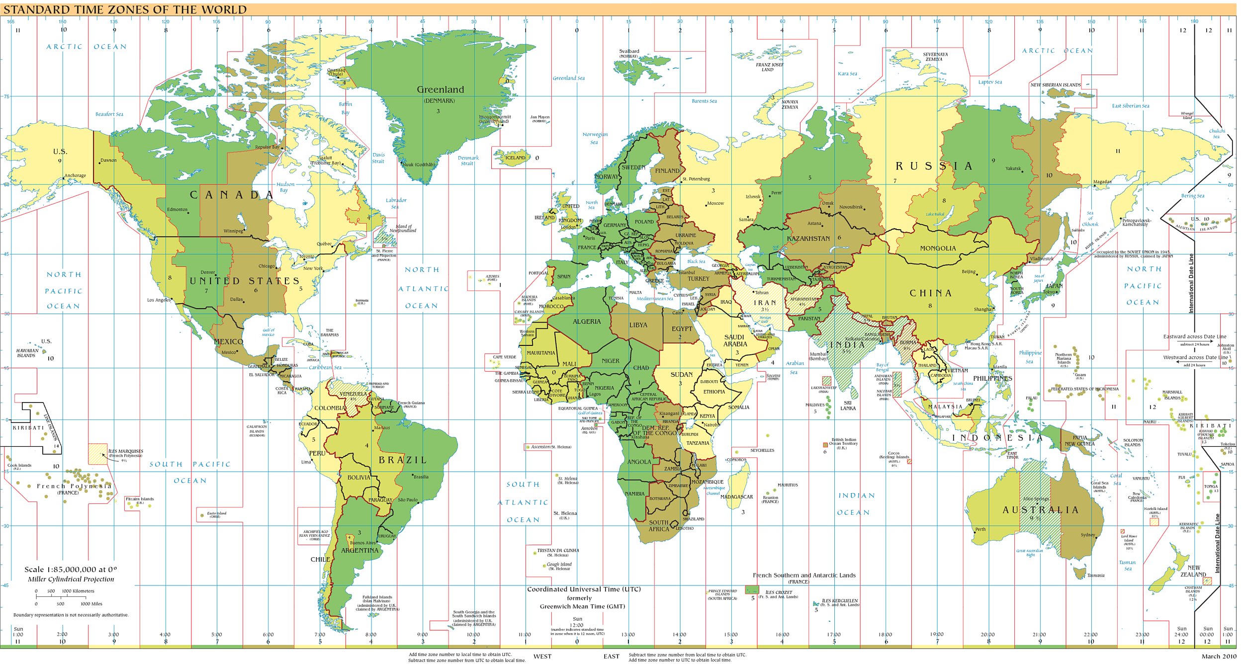 Godzina info Strefy Czasowe Mapa Stref Czasowych